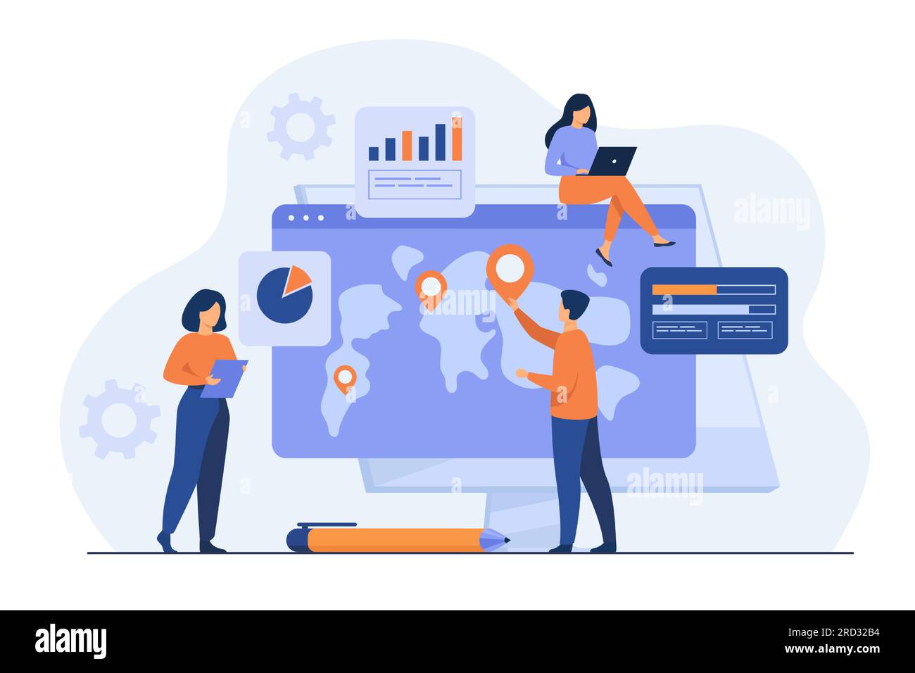 Group business professionals collaboration Stock Vector Images - Alamy