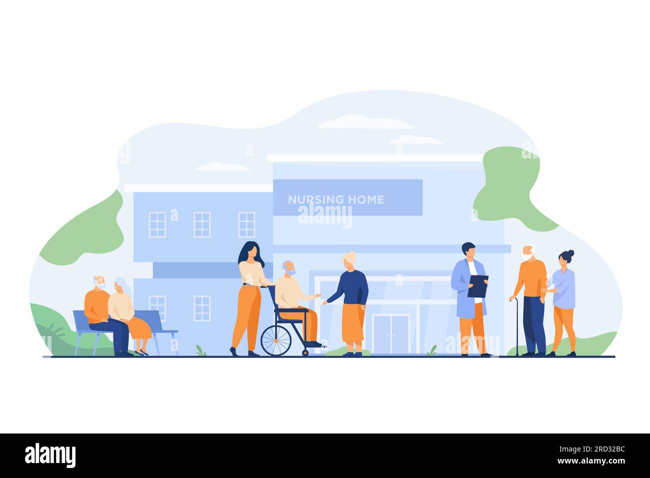 Nursing home residents Stock Vector Image & Art - Alamy