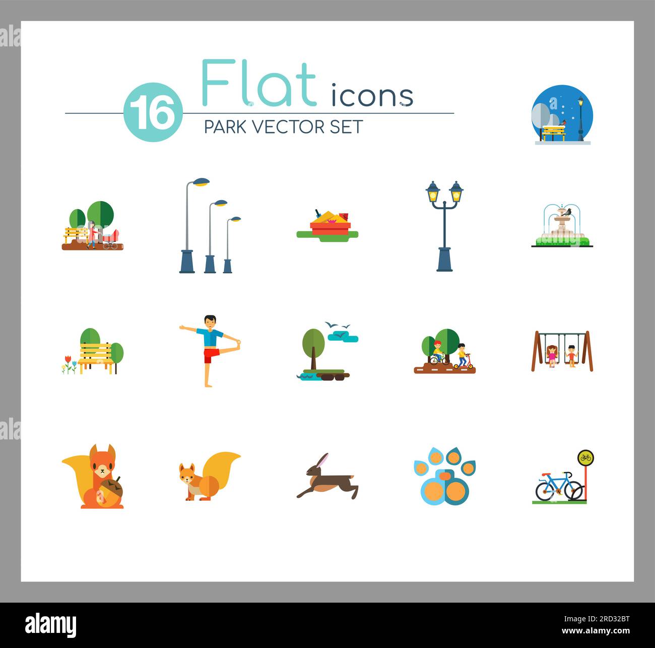 Park Icon Set Stock Vector Image & Art - Alamy