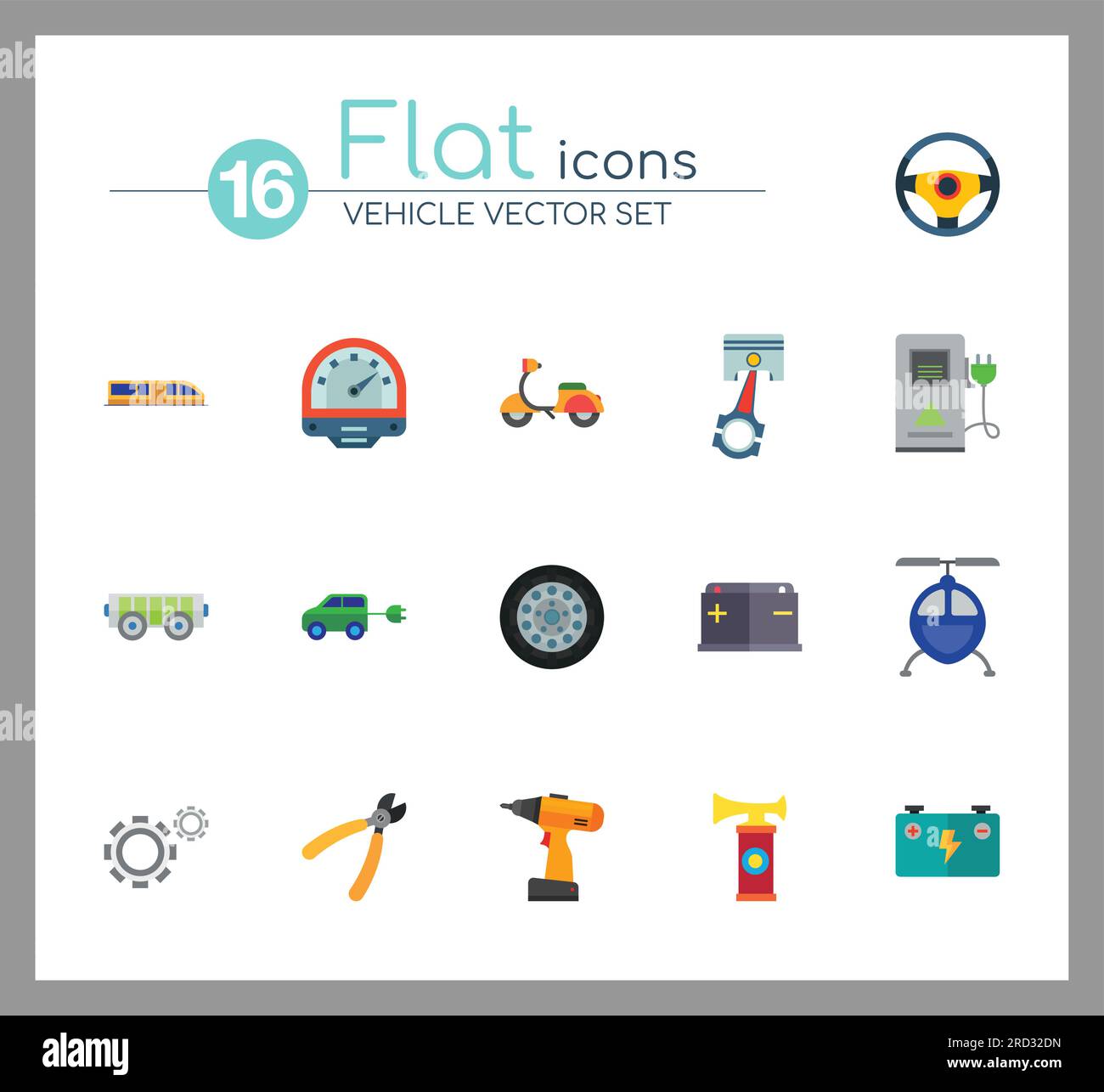 Vehicle Icons Set Stock Vector Image & Art - Alamy
