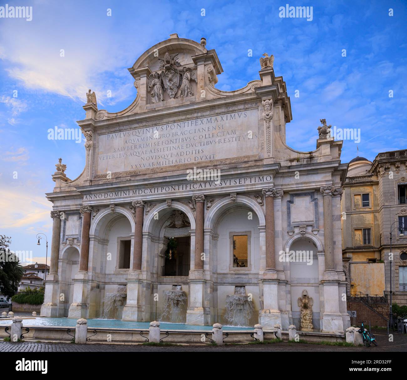 View of the Fontana dell'Acqua Paola also known as Il Fontanone in Rome ...