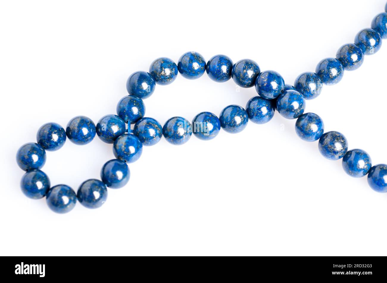 Necklace made of natural stone in navy blue color Stock Photo - Alamy