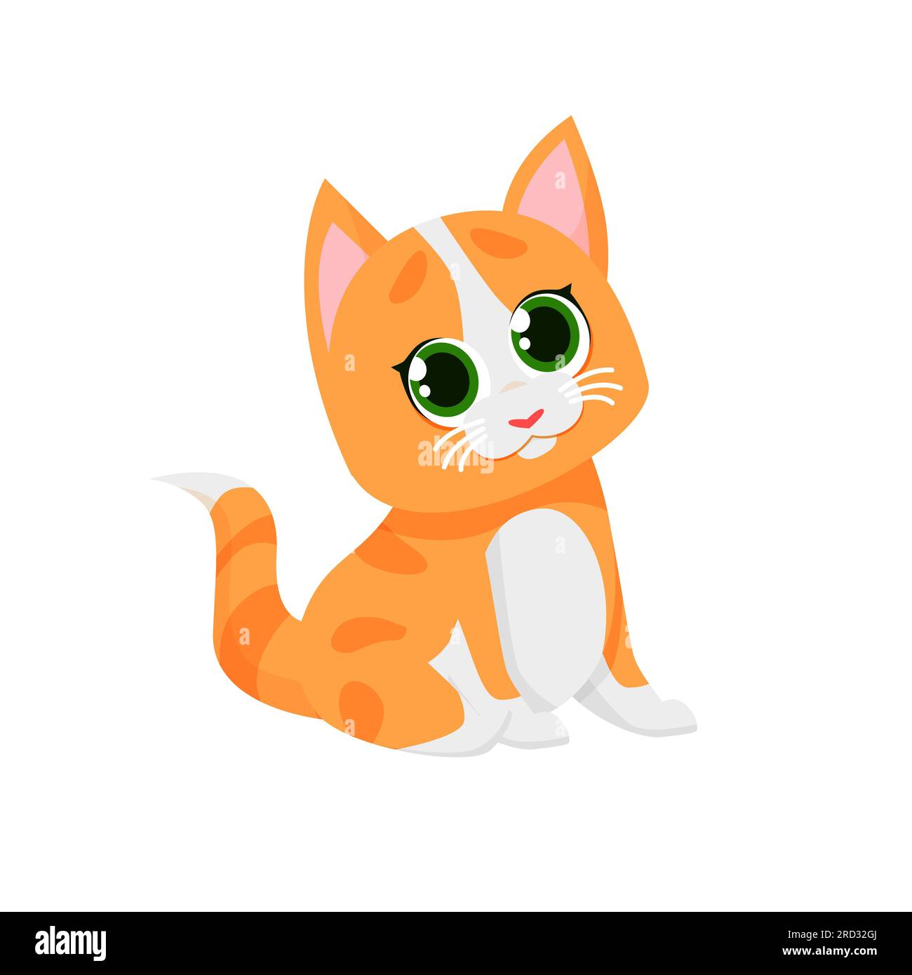Cartoon orange kitten illustration Stock Vector Image & Art - Alamy