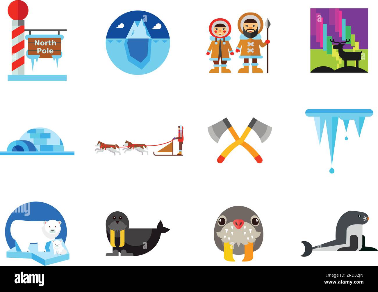 Artic Icon Set Stock Vector Image & Art - Alamy