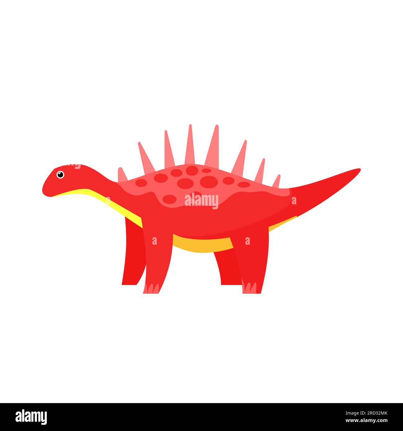 Red and yellow dinosaur illustration Stock Vector Image & Art - Alamy