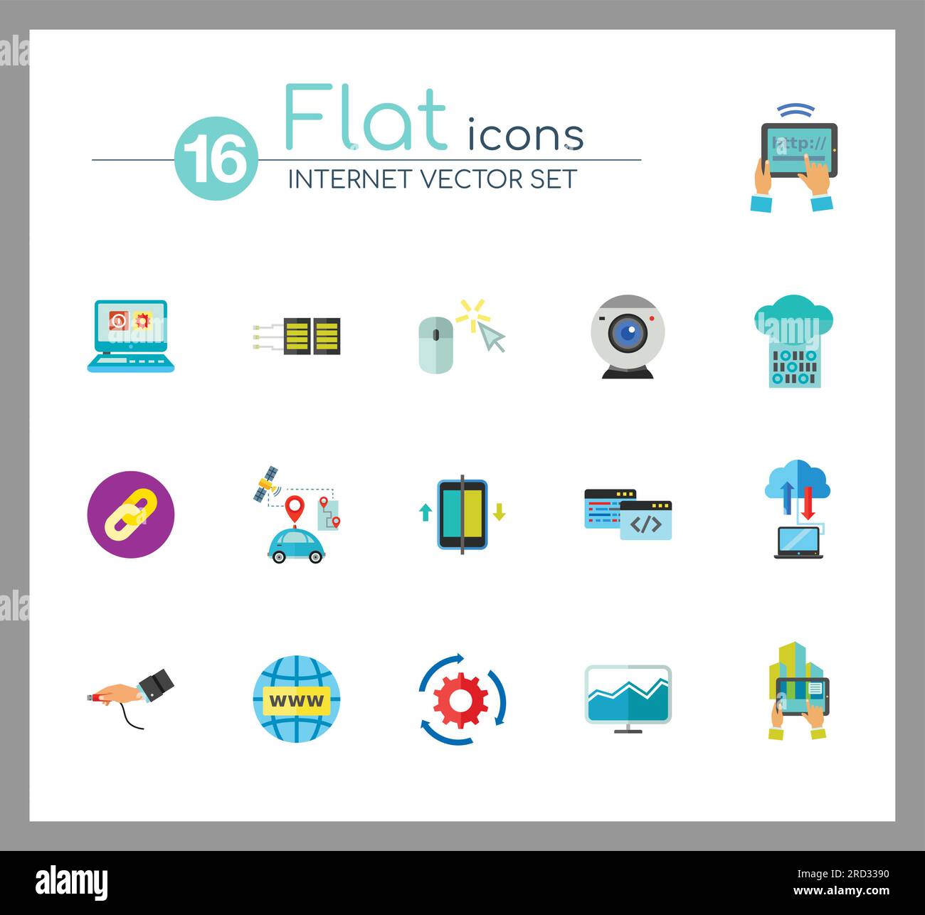 Internet Icon Set Stock Vector Image & Art - Alamy