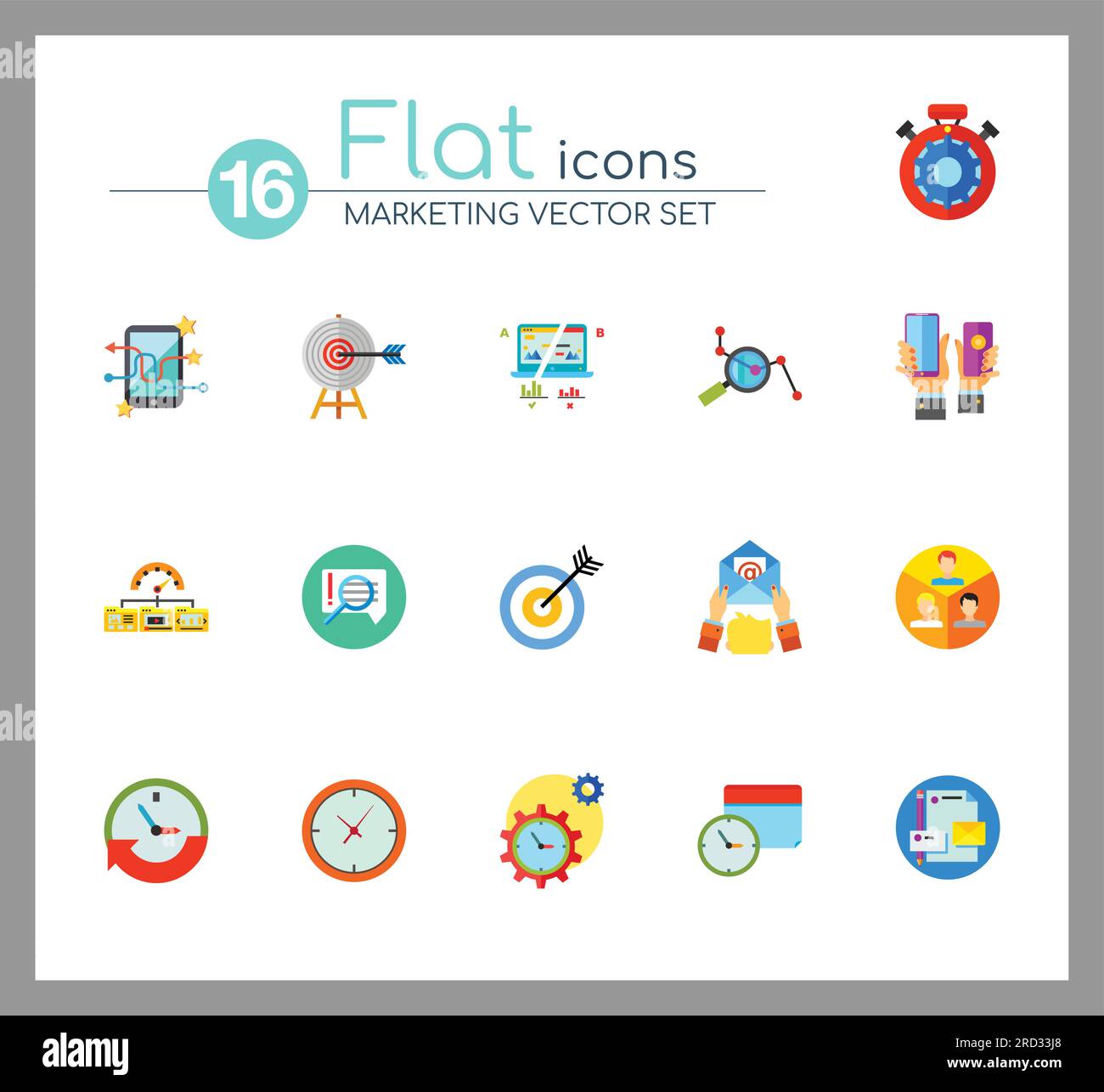 Marketing Icon Set Stock Vector Image & Art - Alamy