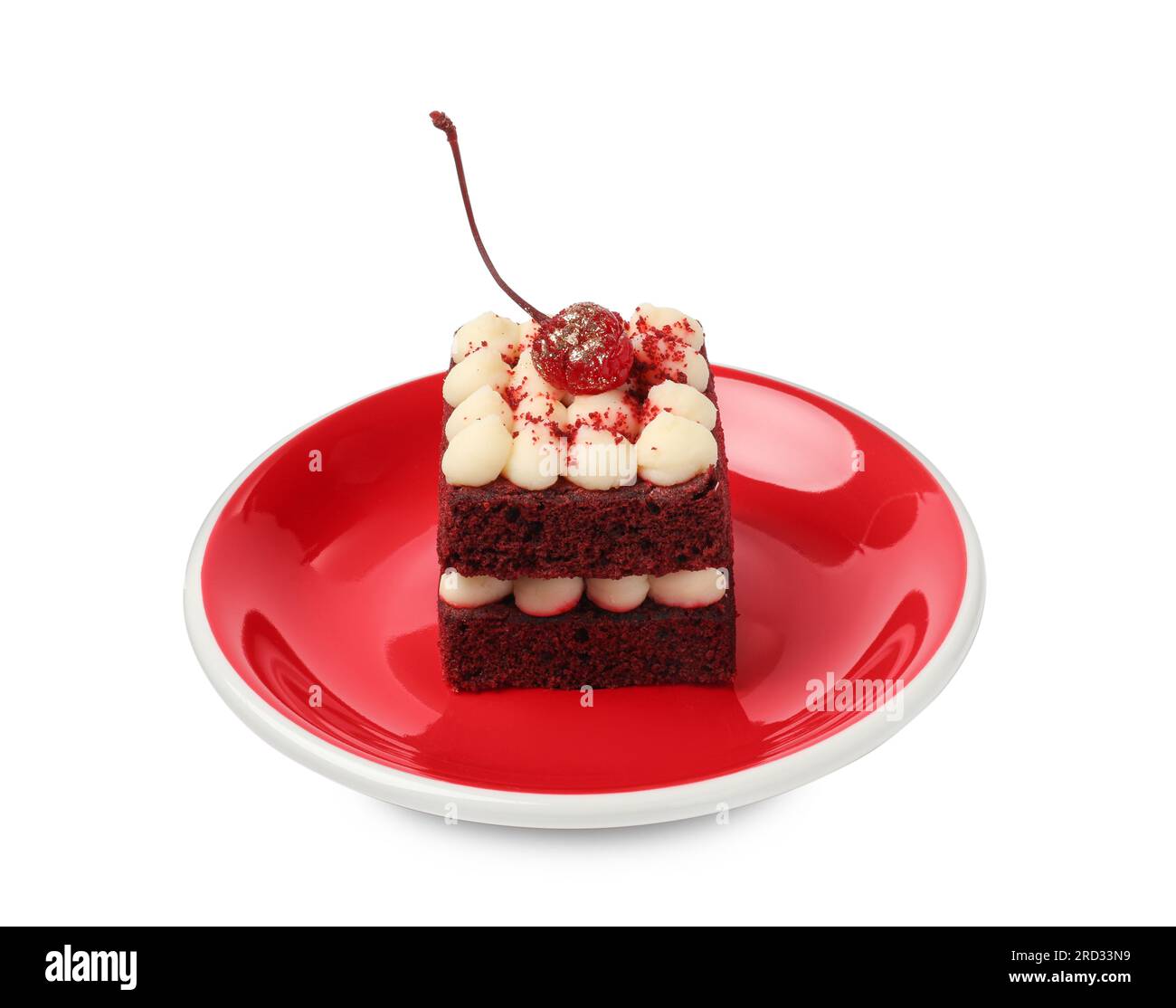 Red velvet birthday cake Cut Out Stock Images & Pictures - Alamy