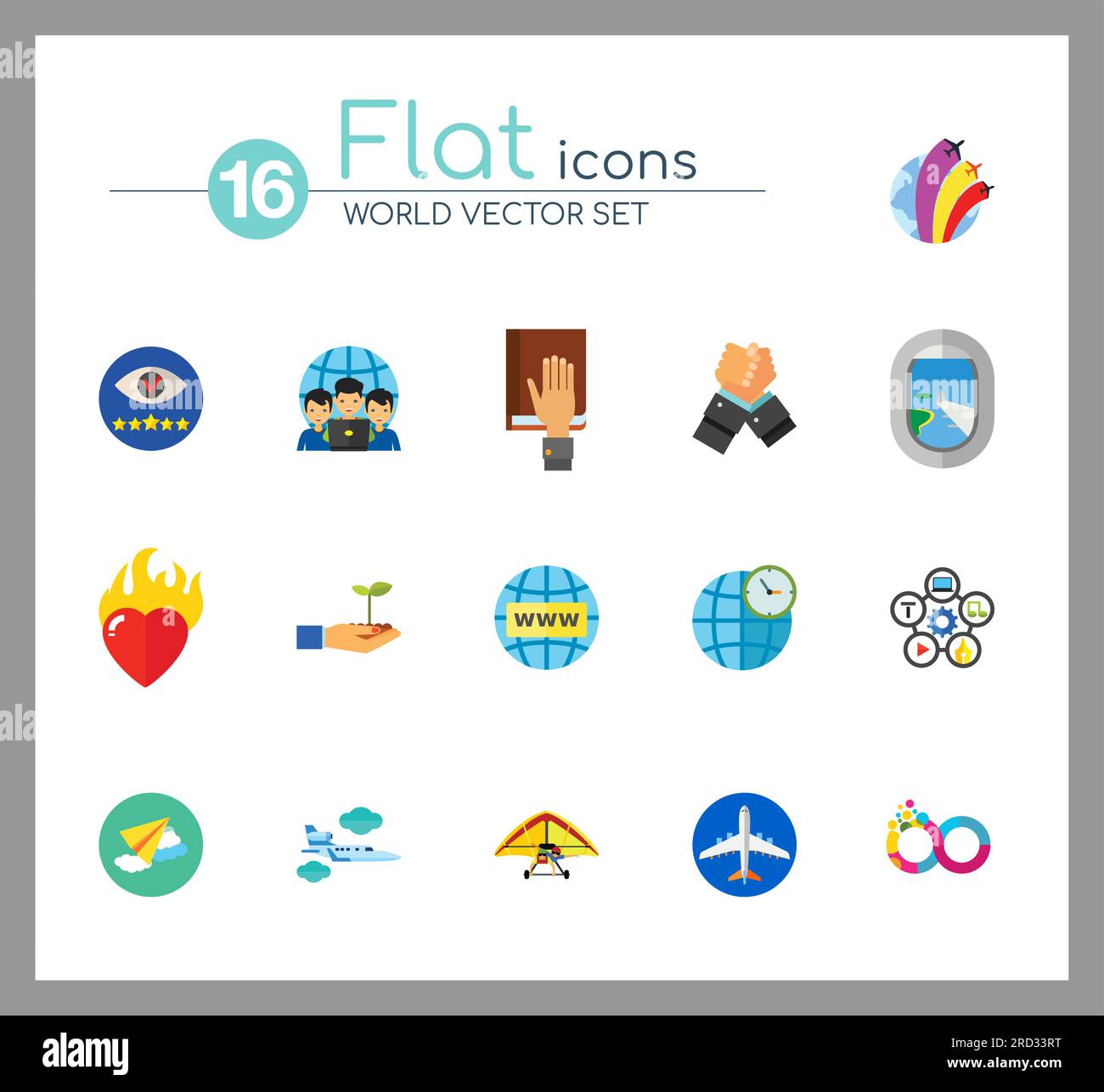 World Icon Set Stock Vector Image & Art - Alamy