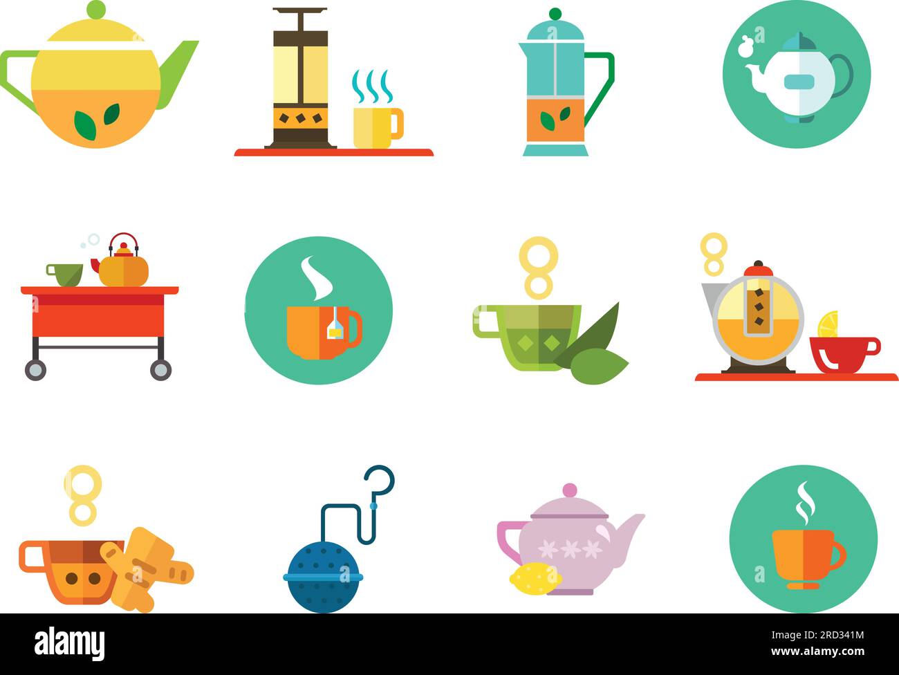 Teapot Icons Set Stock Vector Image & Art - Alamy