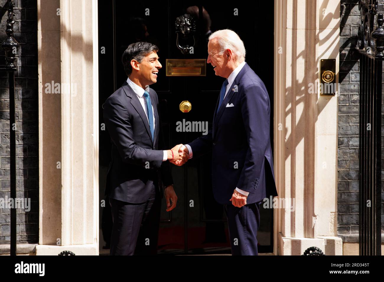 President of the USA Joe Biden is greeted by British Prime Minister ...
