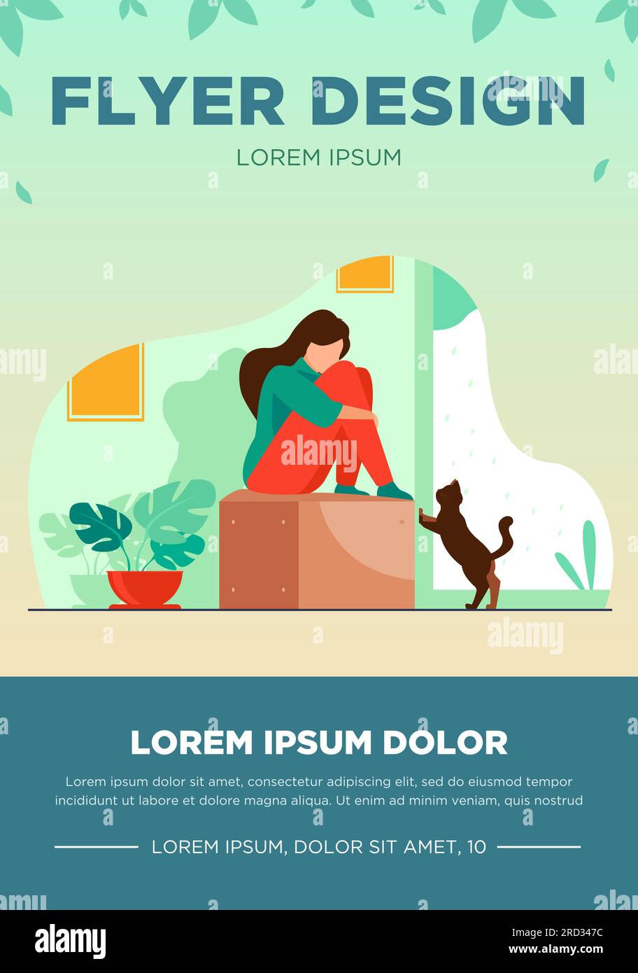 Girl pet sad alone hi-res stock photography and images - Alamy