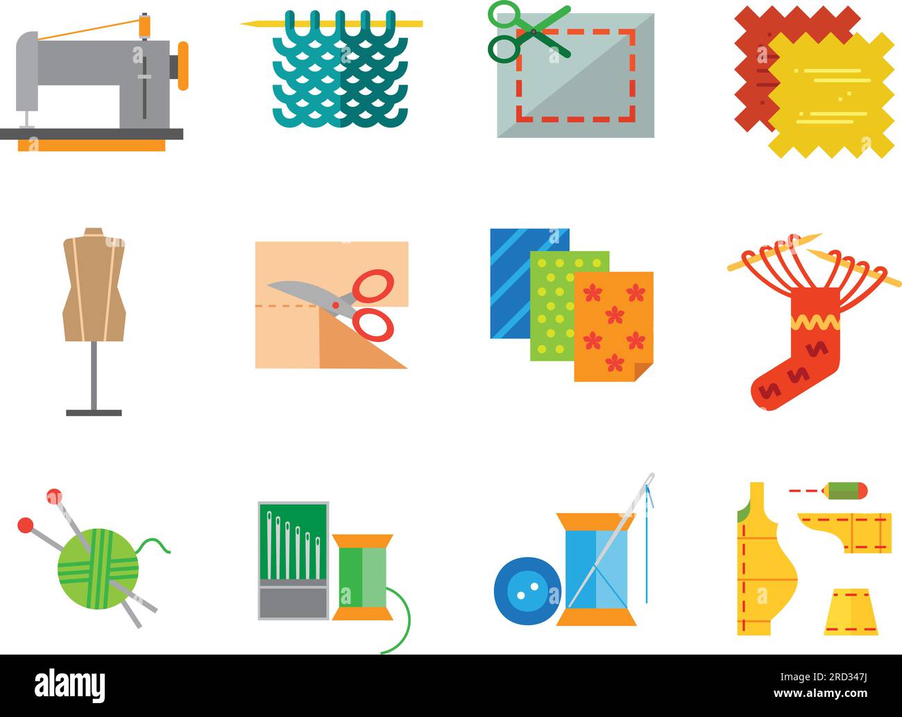 Fashion Design Icons Set Stock Vector Image & Art - Alamy