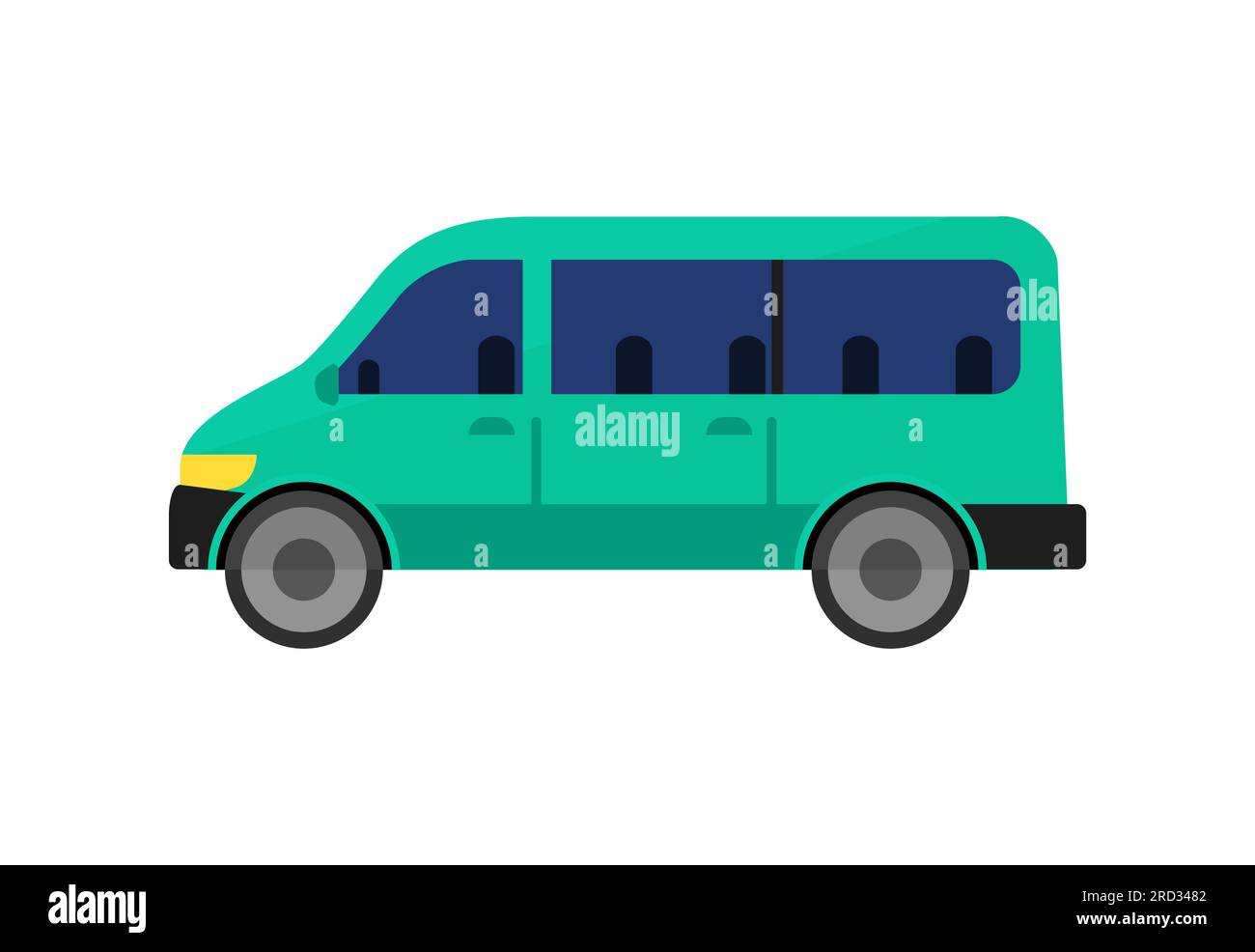 Blue minivan Stock Vector Images - Alamy