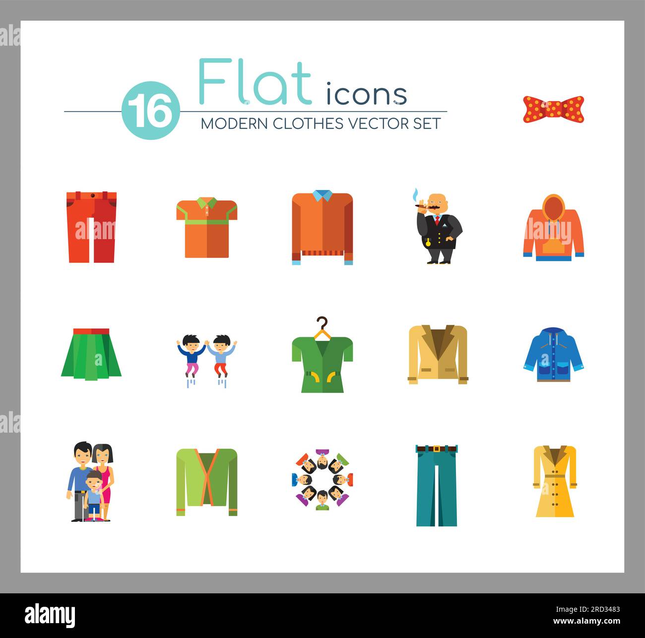 Modern Clothes Icon Set Stock Vector Image & Art - Alamy
