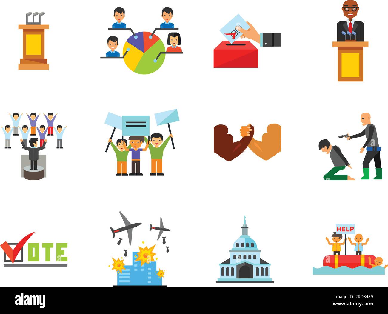Vote Icon Set Stock Vector Image & Art - Alamy