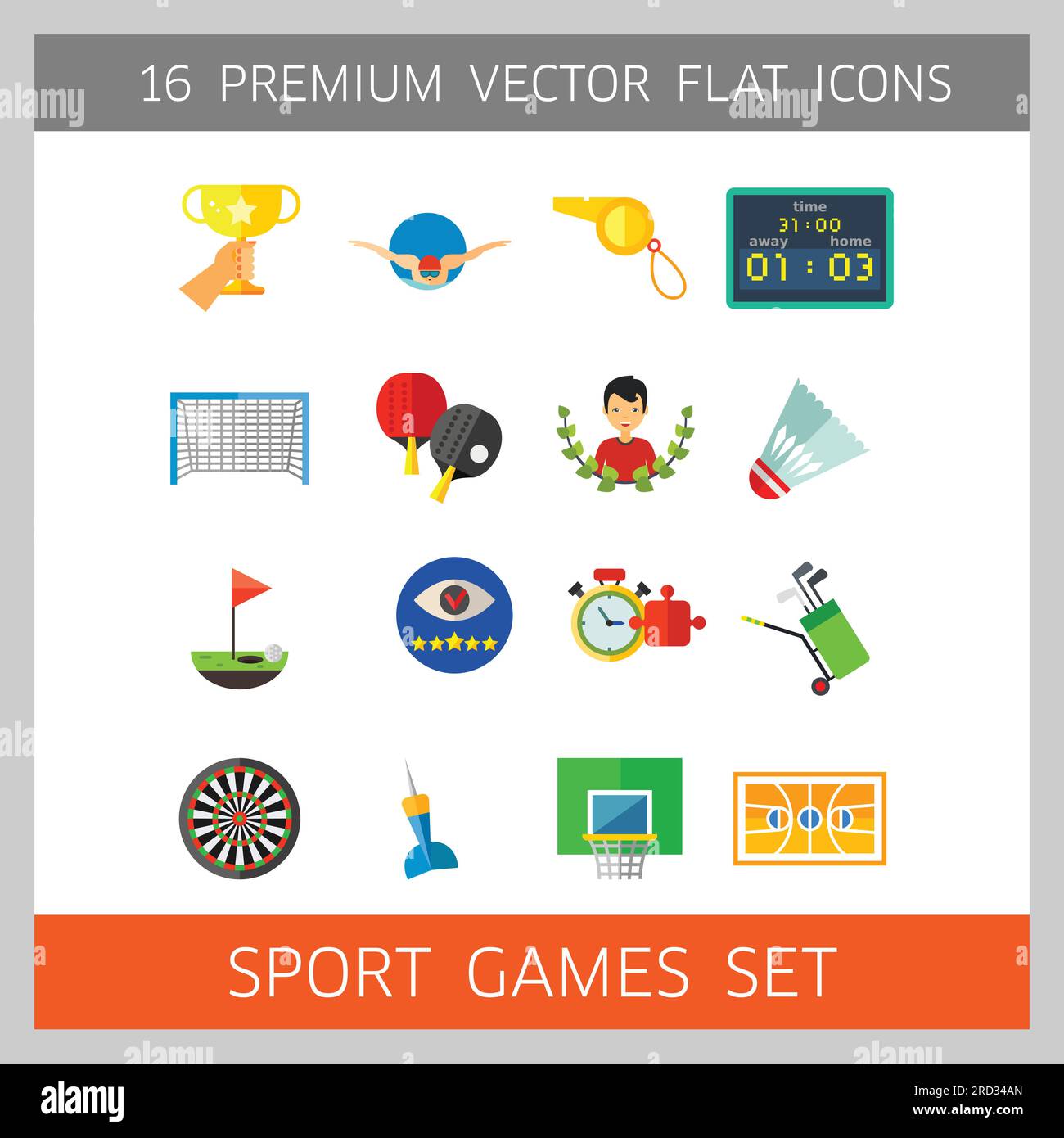 Sport Games Icon Set Stock Vector Image & Art - Alamy