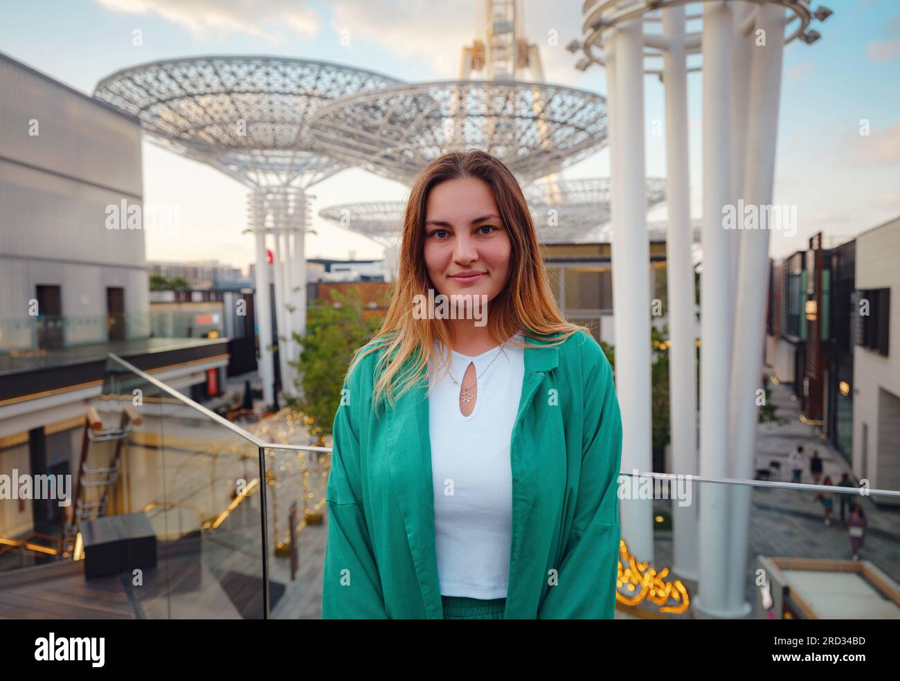 Woman arab expat happy hi-res stock photography and images - Alamy