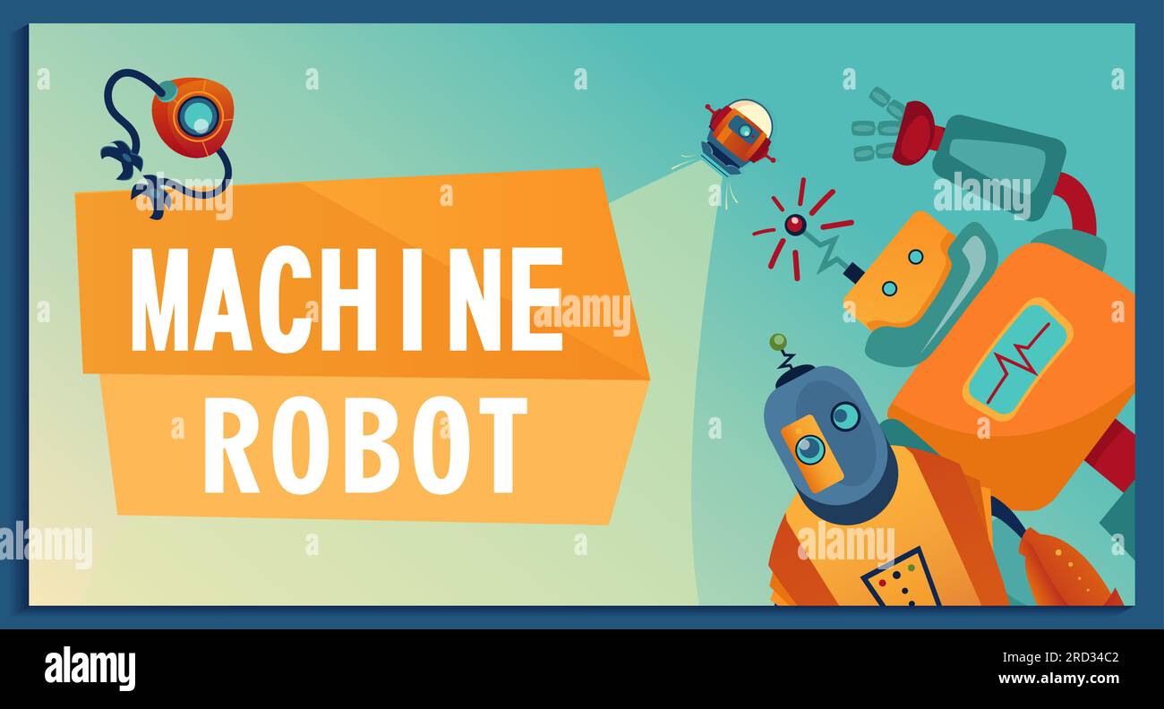 Cover design with cartoon robots Stock Vector Image & Art - Alamy