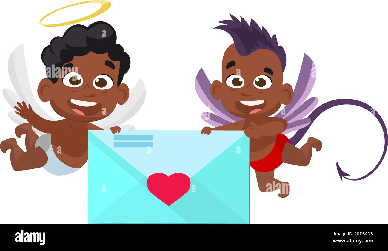Angel and devil illustration Stock Vector Image & Art - Alamy