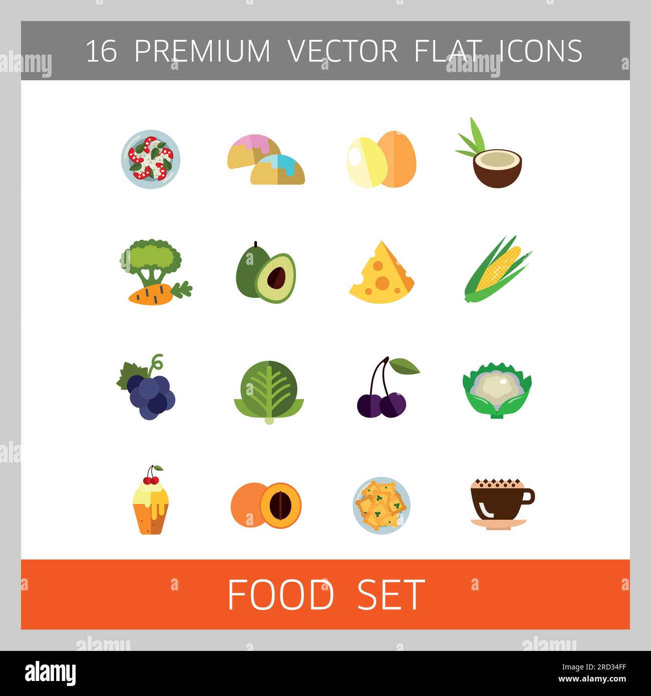 Food icons set Stock Vector Image & Art - Alamy