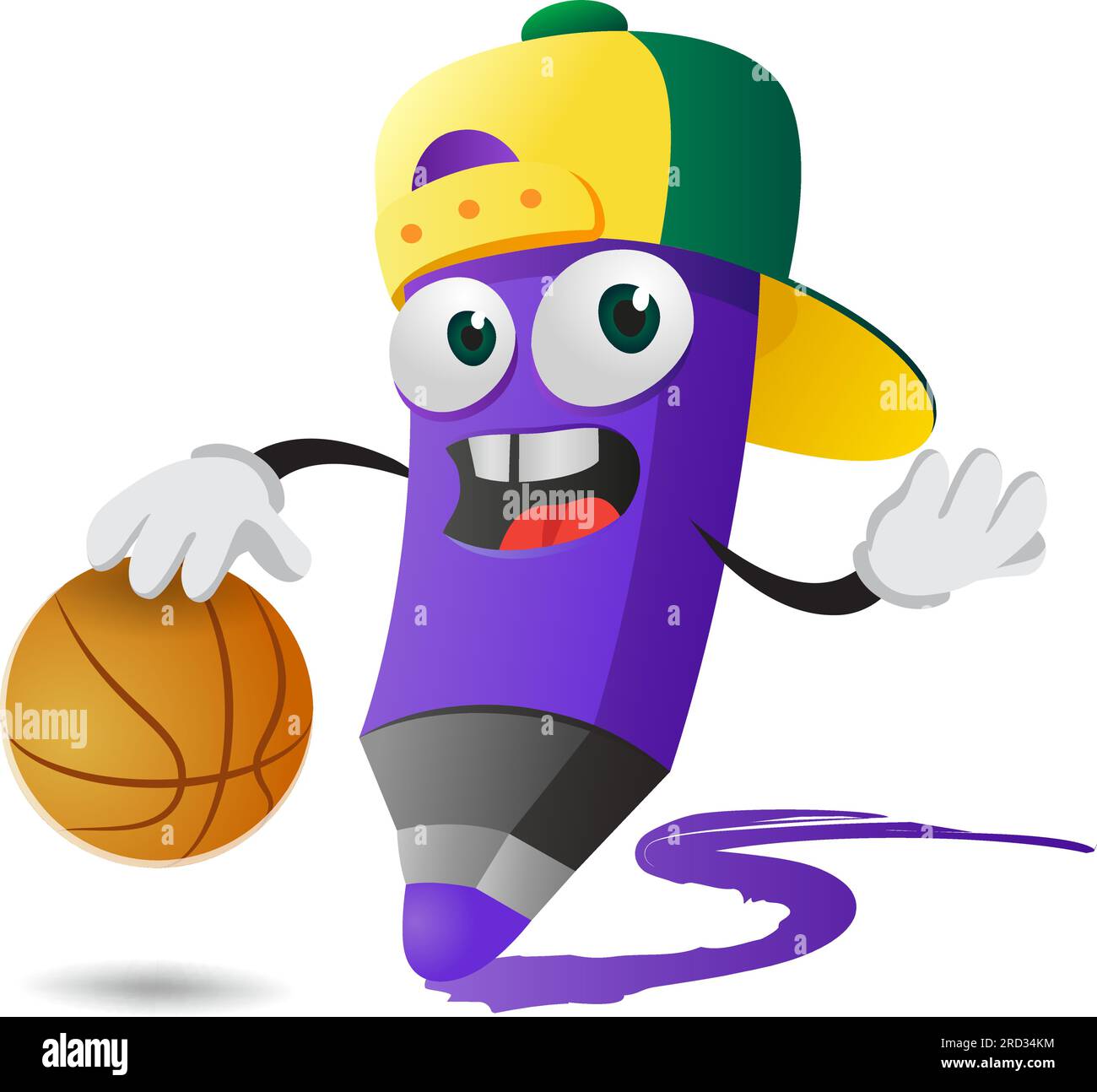 Cartoon felt pen realistic vector illustration Stock Vector Image & Art ...