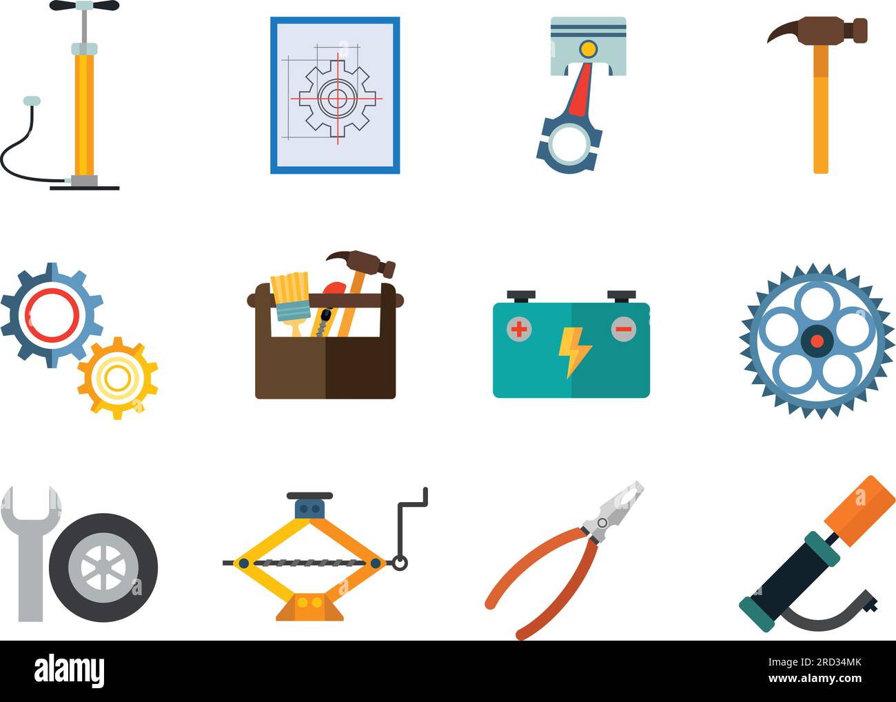 Auto Repair Service Icons Set Stock Vector Image & Art - Alamy