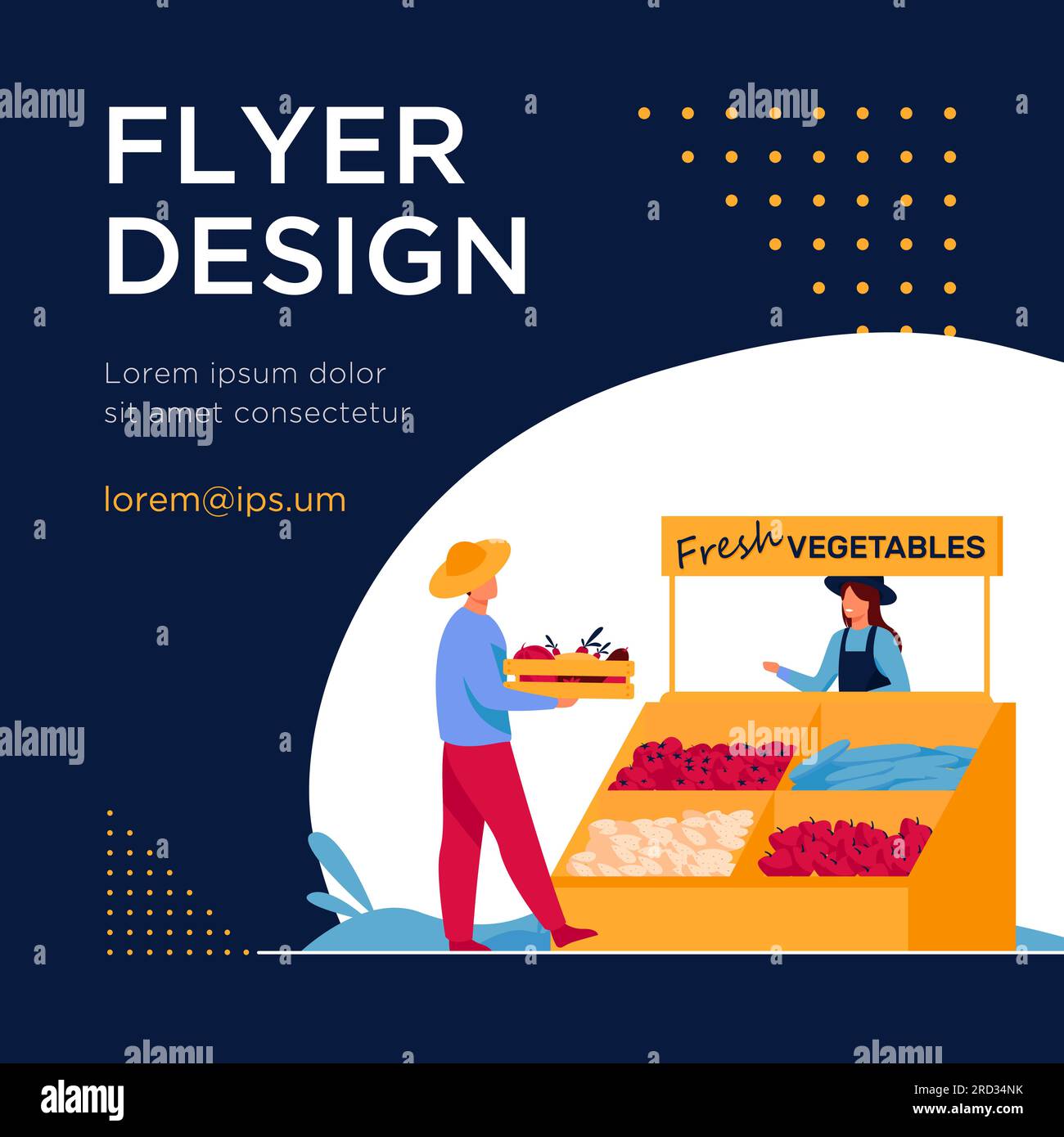 Stall selling fresh fruit Stock Vector Images - Alamy