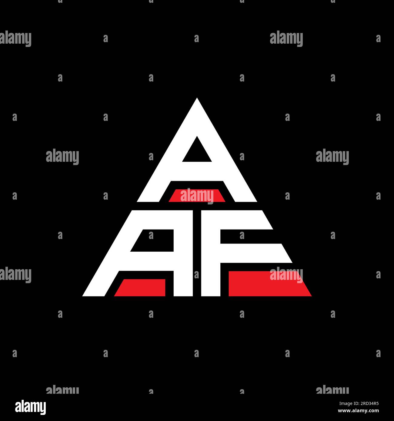 AAF triangle letter logo design with triangle shape. AAF triangle logo ...
