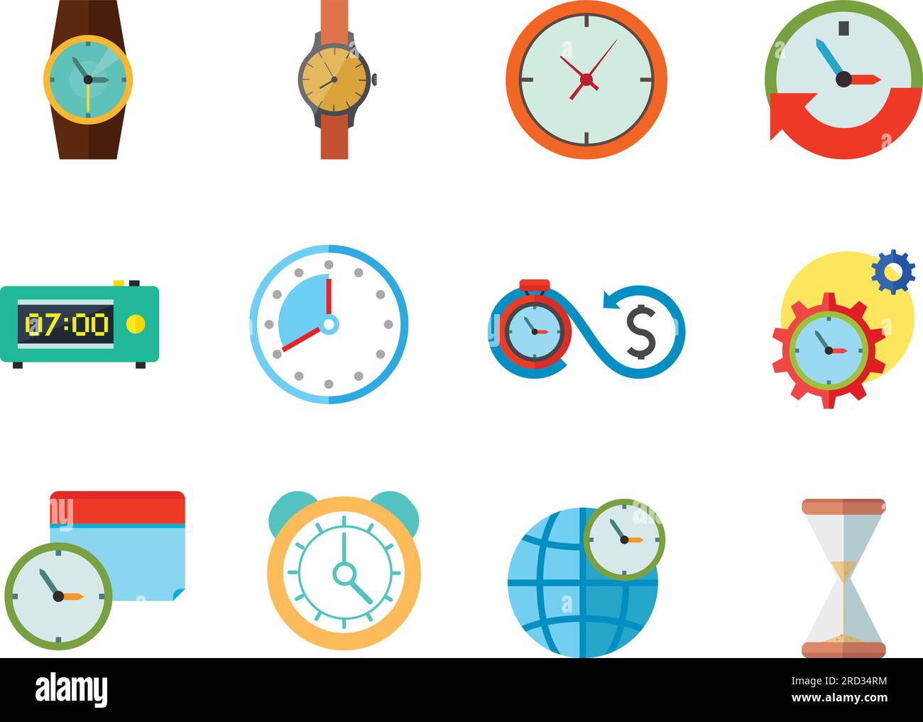 Time Icon Set Stock Vector Image & Art - Alamy