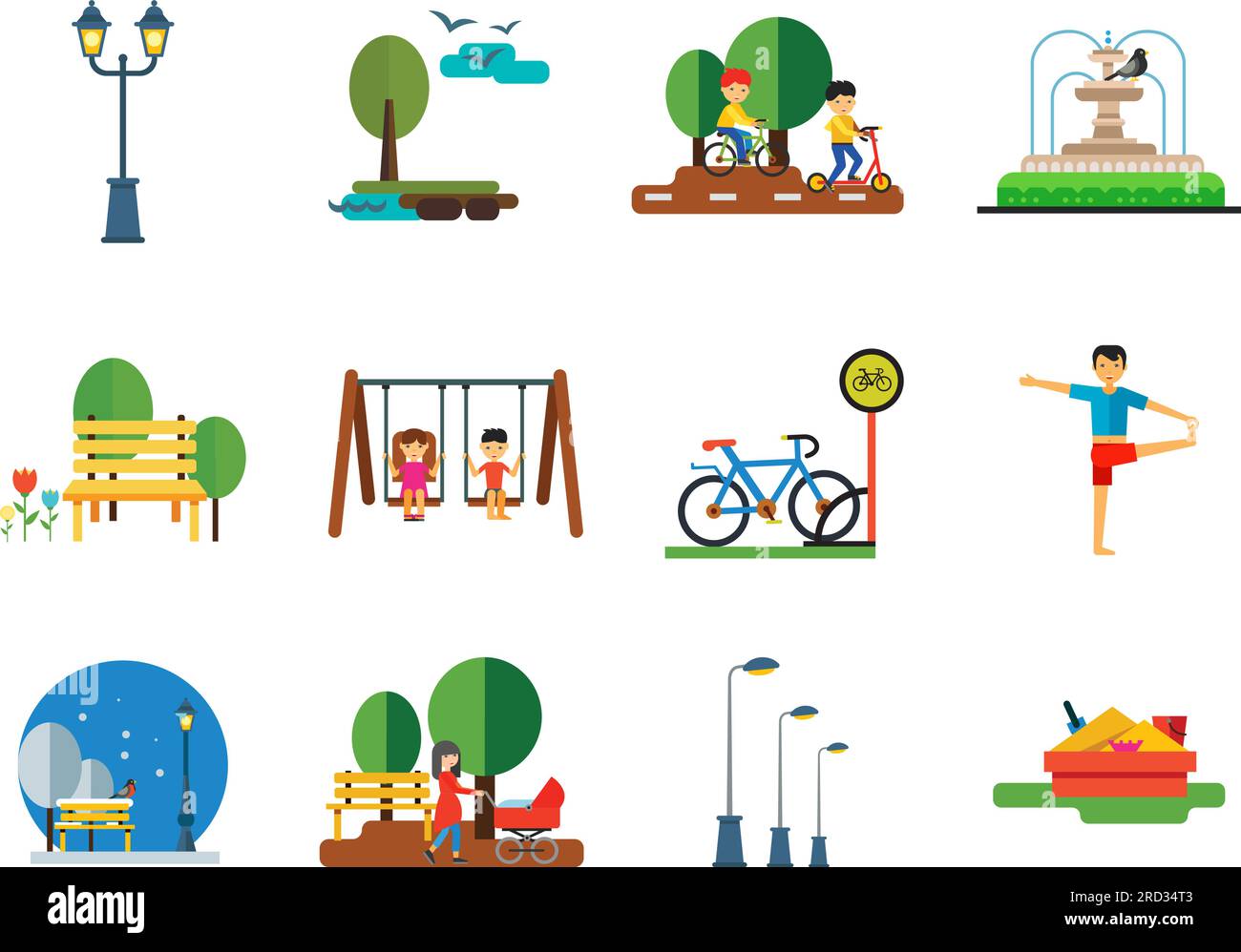 Park Icon Set Stock Vector Image & Art - Alamy