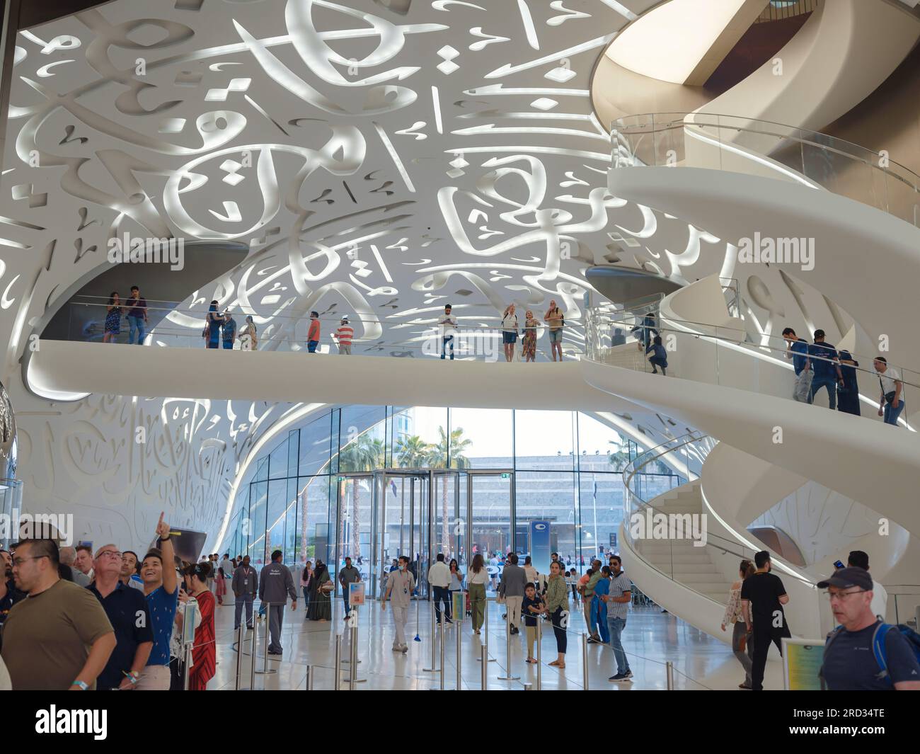 25 March 2023, Dubai, UAE: Museum of future. Sunset time View. Unique ...