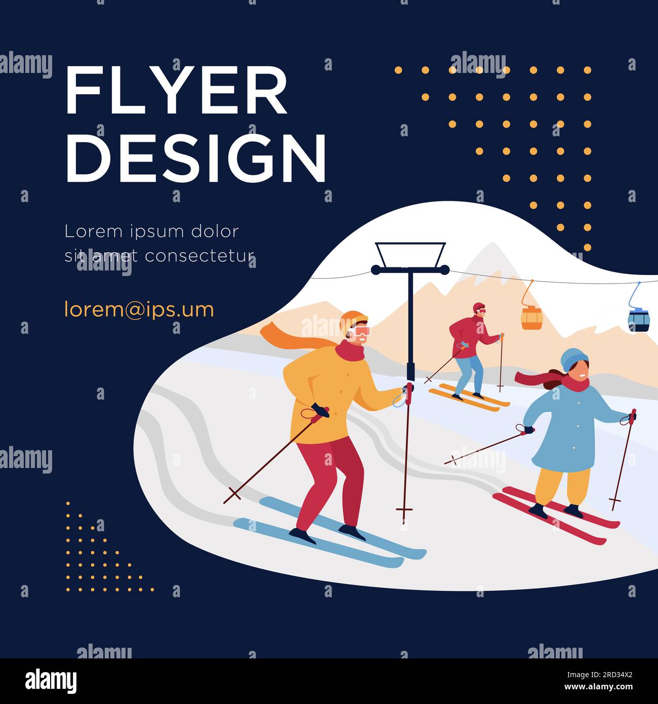 Ski slope chalet Stock Vector Images - Alamy