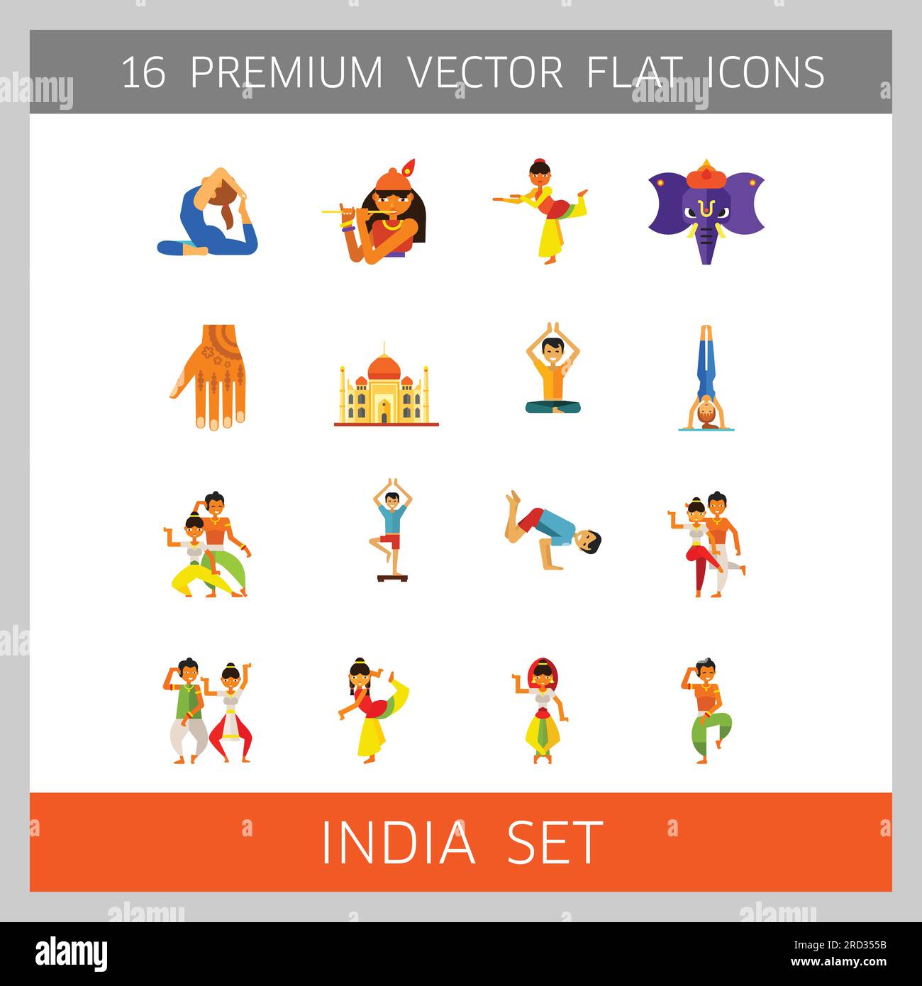 India Icon Set Stock Vector Image & Art - Alamy