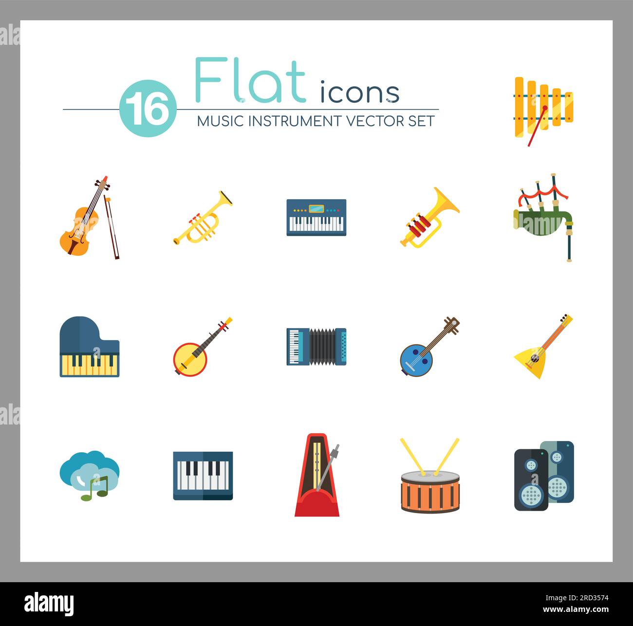 Music Instrument Icon Set Stock Vector Image & Art - Alamy