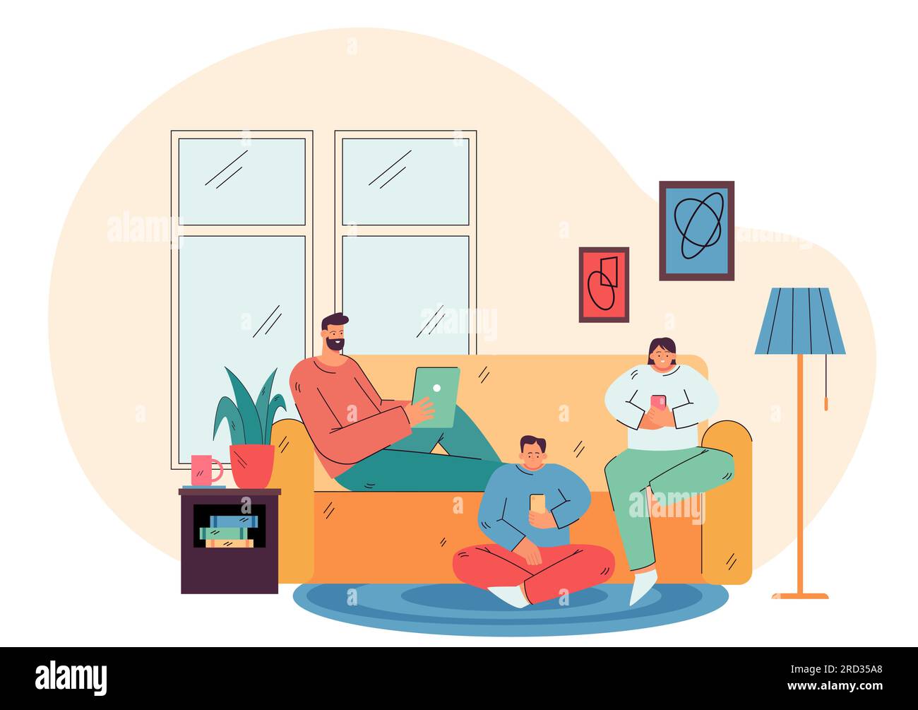 Parents adult children at home Cut Out Stock Images & Pictures - Alamy