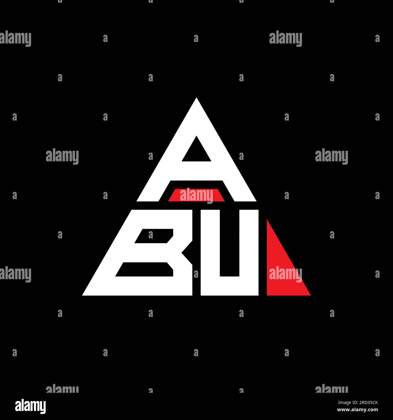 ABU triangle letter logo design with triangle shape. ABU triangle logo ...