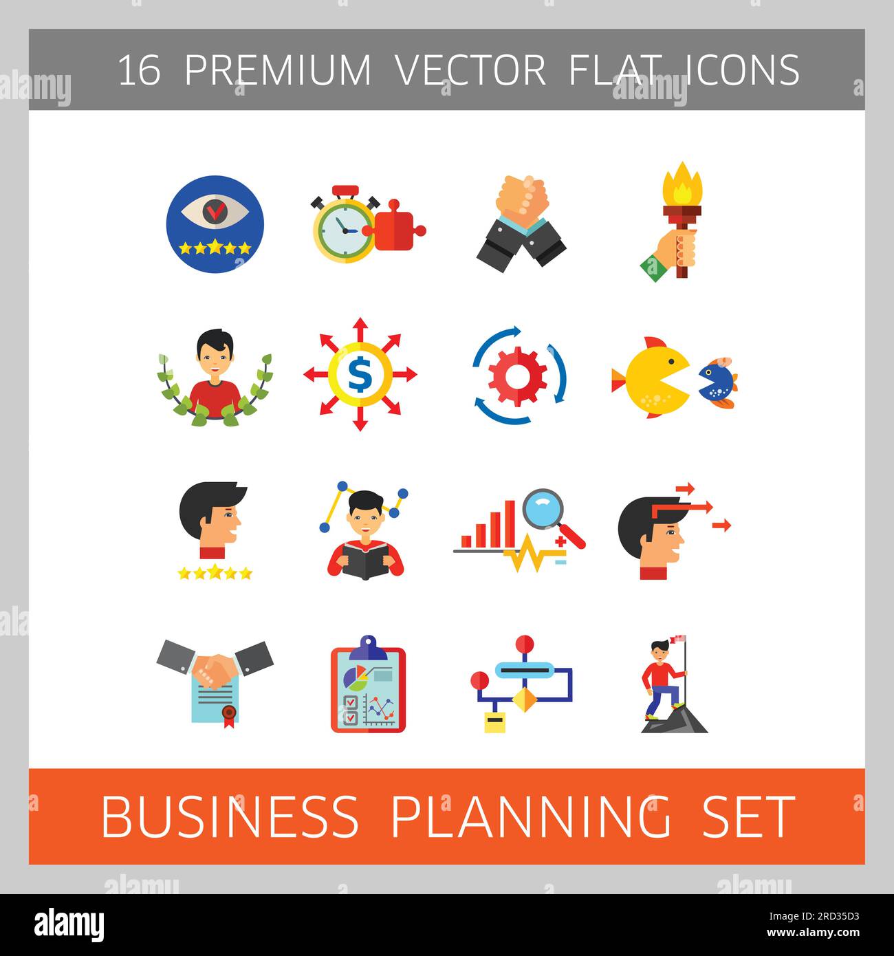 Business Planning Icon Set Stock Vector Image & Art - Alamy