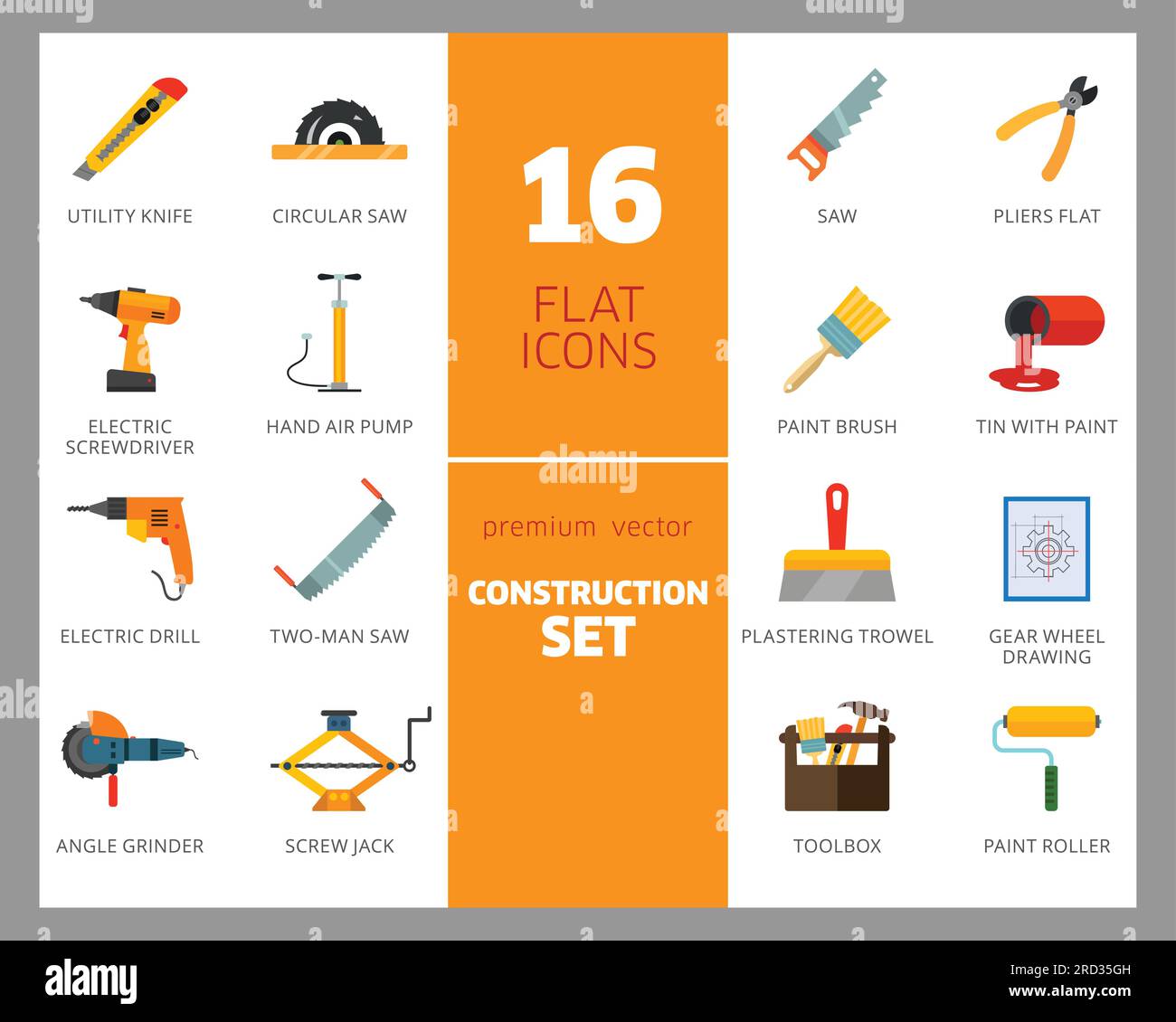 Construction Tools Icons Set Stock Vector Image & Art - Alamy