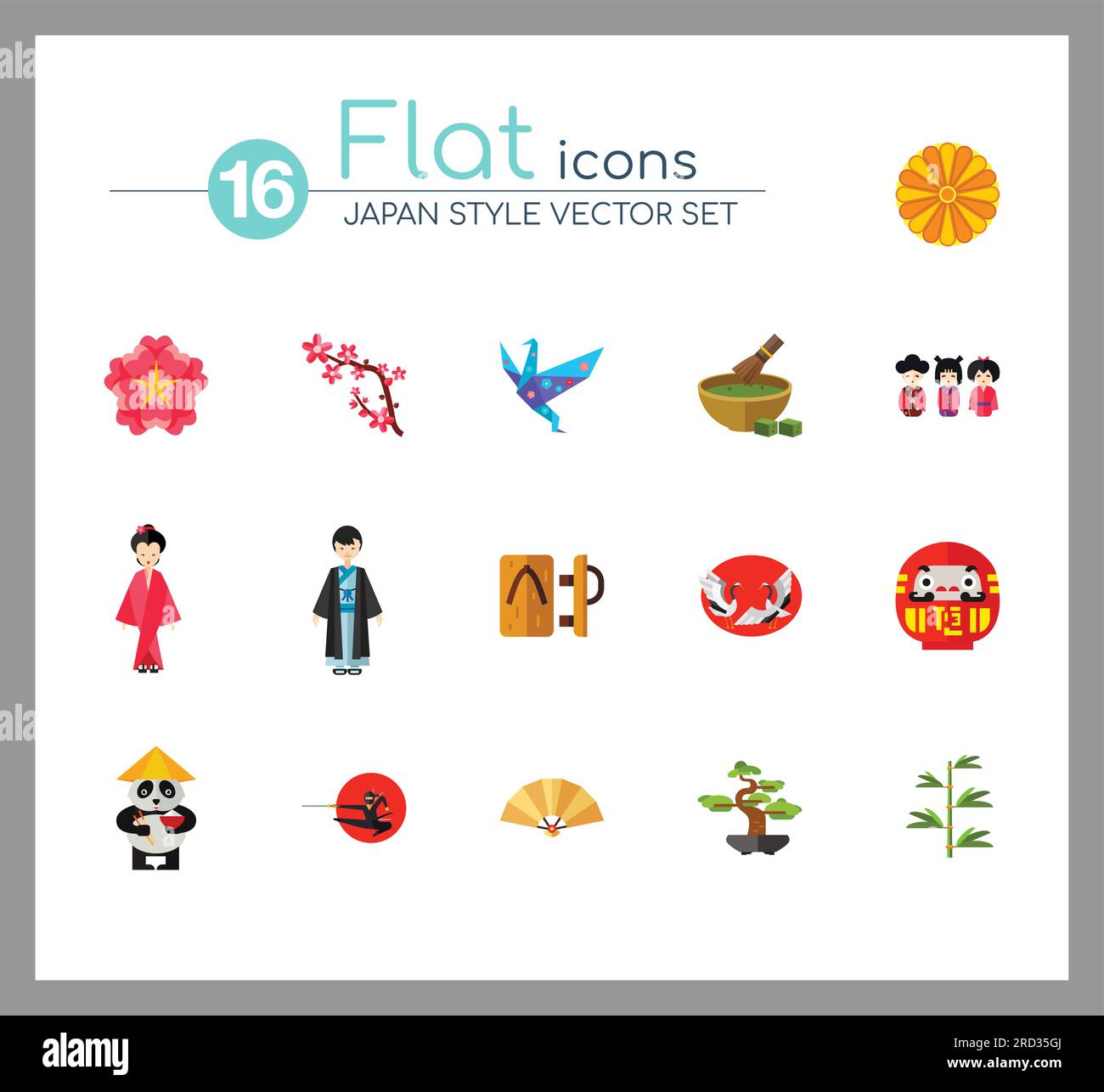 Japan Style Icon Set Stock Vector Image & Art - Alamy