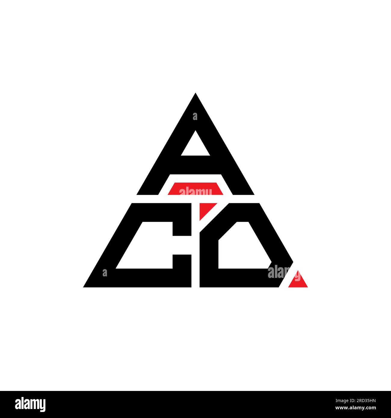 ACO triangle letter logo design with triangle shape. ACO triangle logo ...