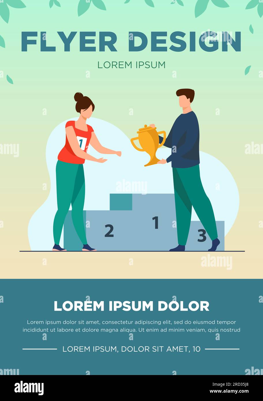 Female winner getting first hi-res stock photography and images - Alamy