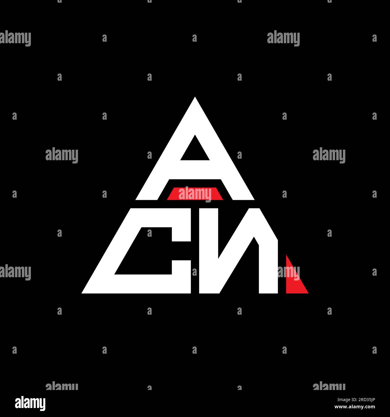 ACN triangle letter logo design with triangle shape. ACN triangle logo ...