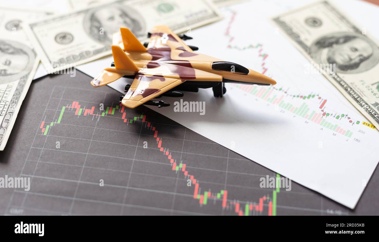 magnifying glass and working paper with diagram Stock Photo - Alamy