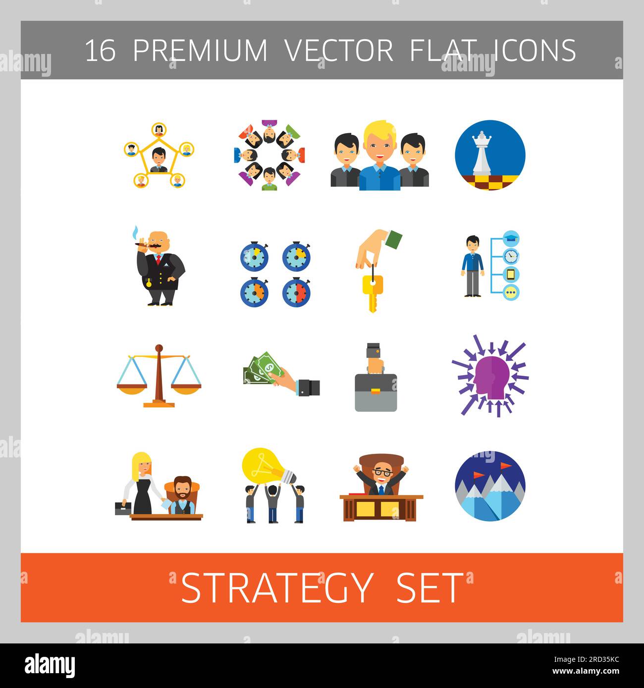 Strategy Icon Set Stock Vector Image & Art - Alamy