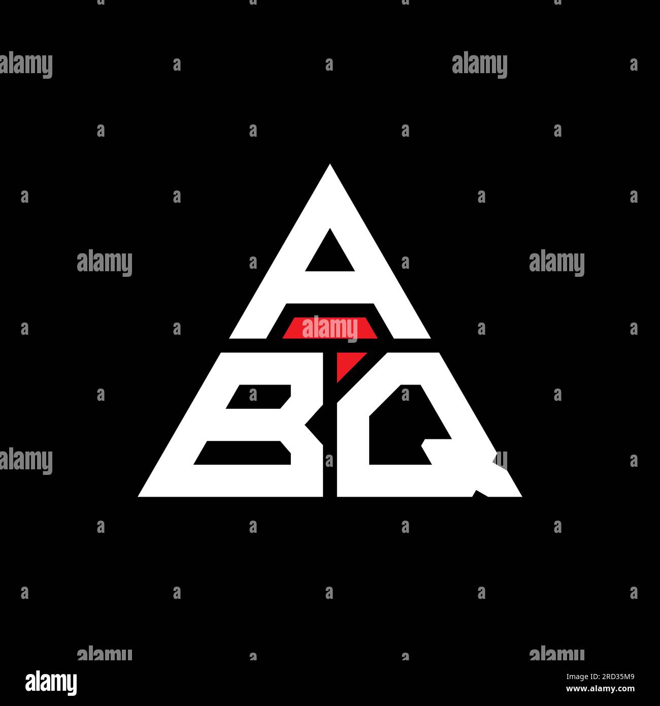 ABQ triangle letter logo design with triangle shape. ABQ triangle logo ...