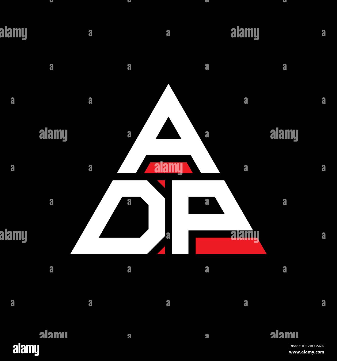 ADP triangle letter logo design with triangle shape. ADP triangle logo ...