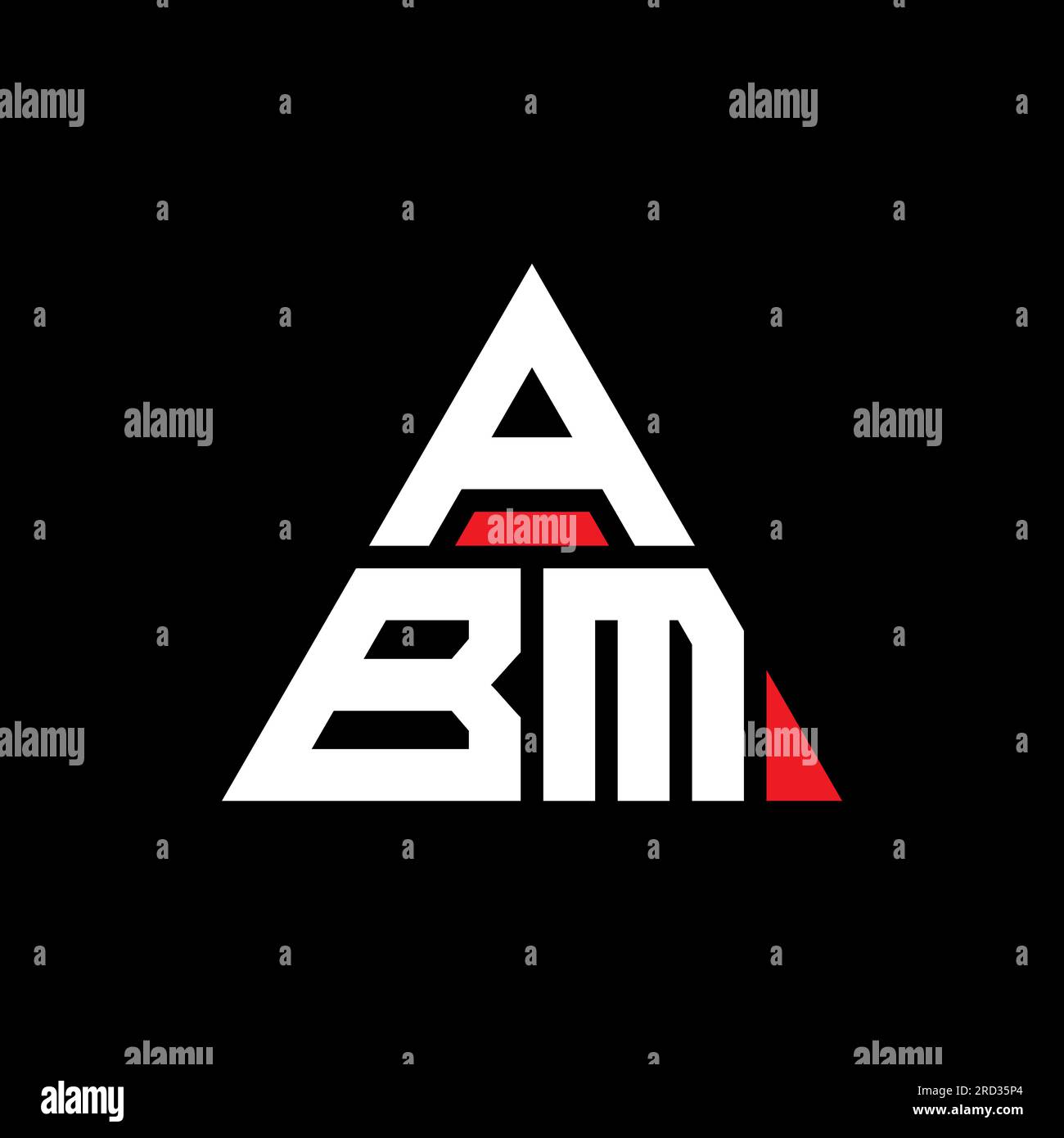 ABM triangle letter logo design with triangle shape. ABM triangle logo ...