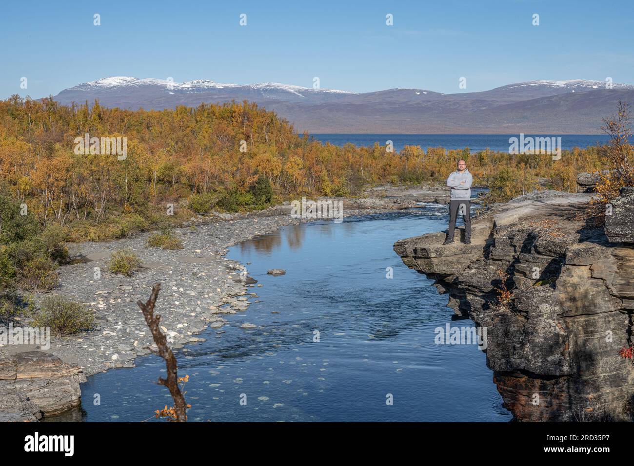 Autum Abisko Canyon River Abiskojakka National Park, Norrbottens ...