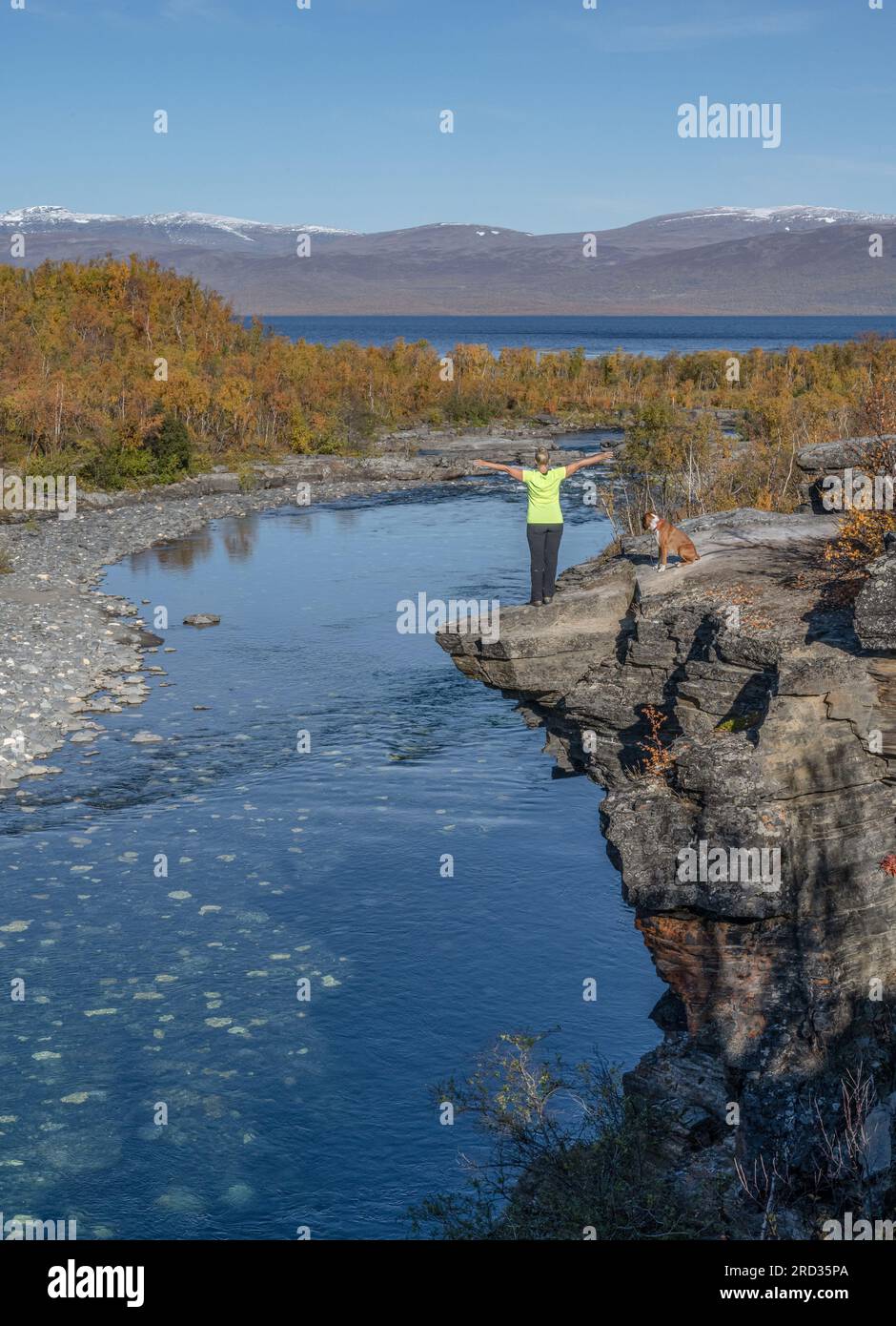 Autum Abisko Canyon River Abiskojakka National Park, Norrbottens ...